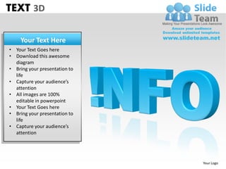 3d text powerpoint slides ppt templates | PDF | Computer Animation ...