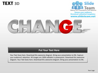 3d text powerpoint slides ppt templates | PDF | Computer Animation ...