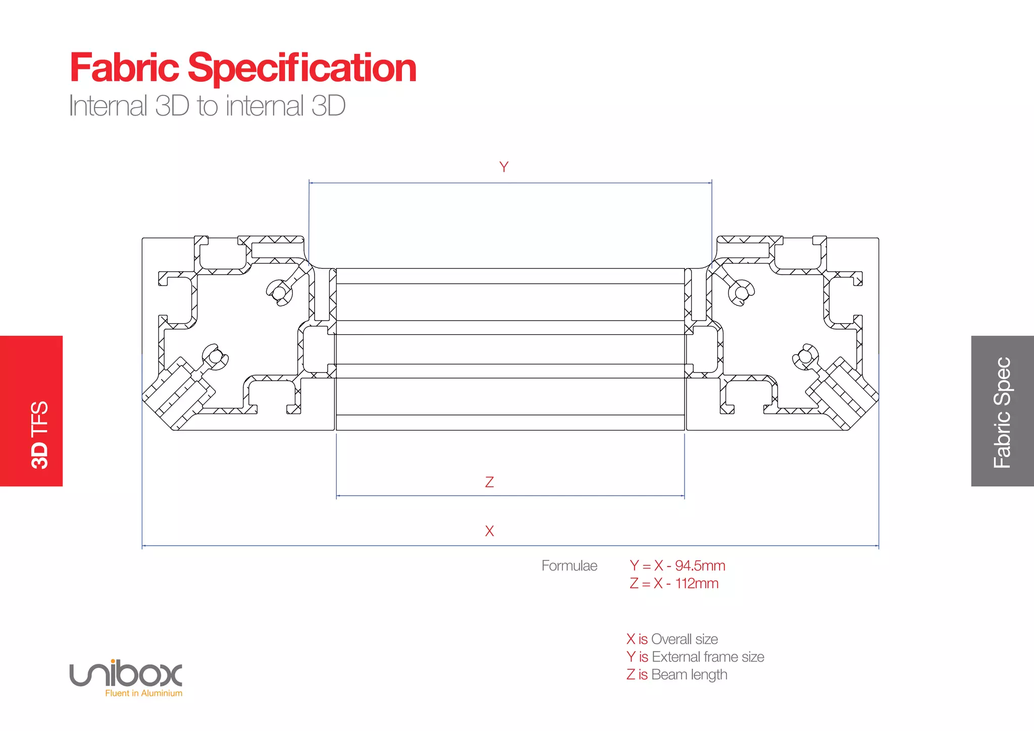 3 d tfs fabric spec external frame size | PPT