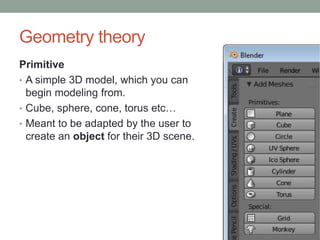 3D theory: geometry, extrusion, co-ordinate theory | PPTX