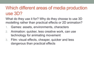 3D theory: geometry, extrusion, co-ordinate theory | PPTX