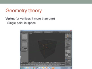 3D theory: geometry, extrusion, co-ordinate theory | PPTX