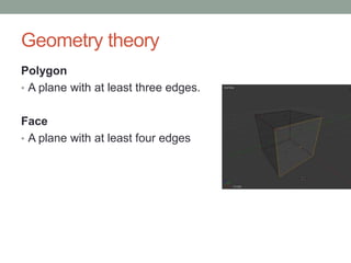 3D theory: geometry, extrusion, co-ordinate theory | PPTX