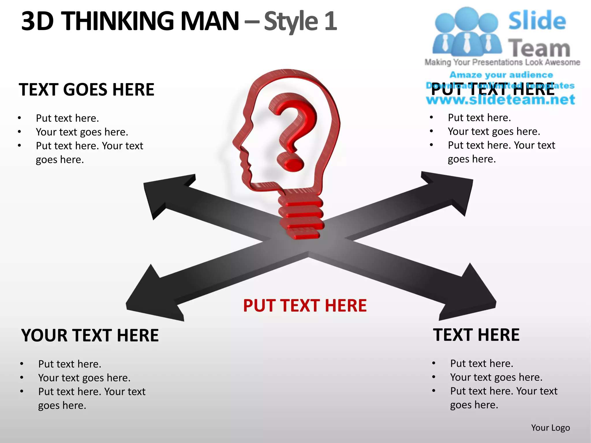 3d thinking man style 1 powerpoint presentation slides ppt templates | PDF