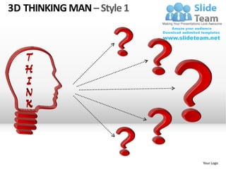 3d thinking man style 1 powerpoint presentation slides ppt templates | PDF