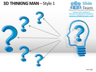 3d thinking man style 1 powerpoint presentation slides ppt templates ...