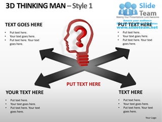 3d thinking man style 1 powerpoint presentation slides ppt templates ...