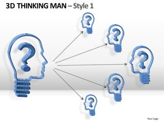 3d thinking man style 1 powerpoint presentation templates | PPT