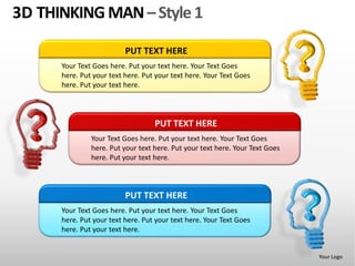 3d thinking man style 1 powerpoint presentation templates | PPT