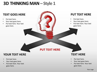 3d thinking man style 1 powerpoint presentation templates | PPT