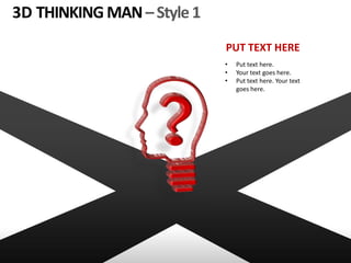 3d thinking man style 1 powerpoint presentation templates | PPT
