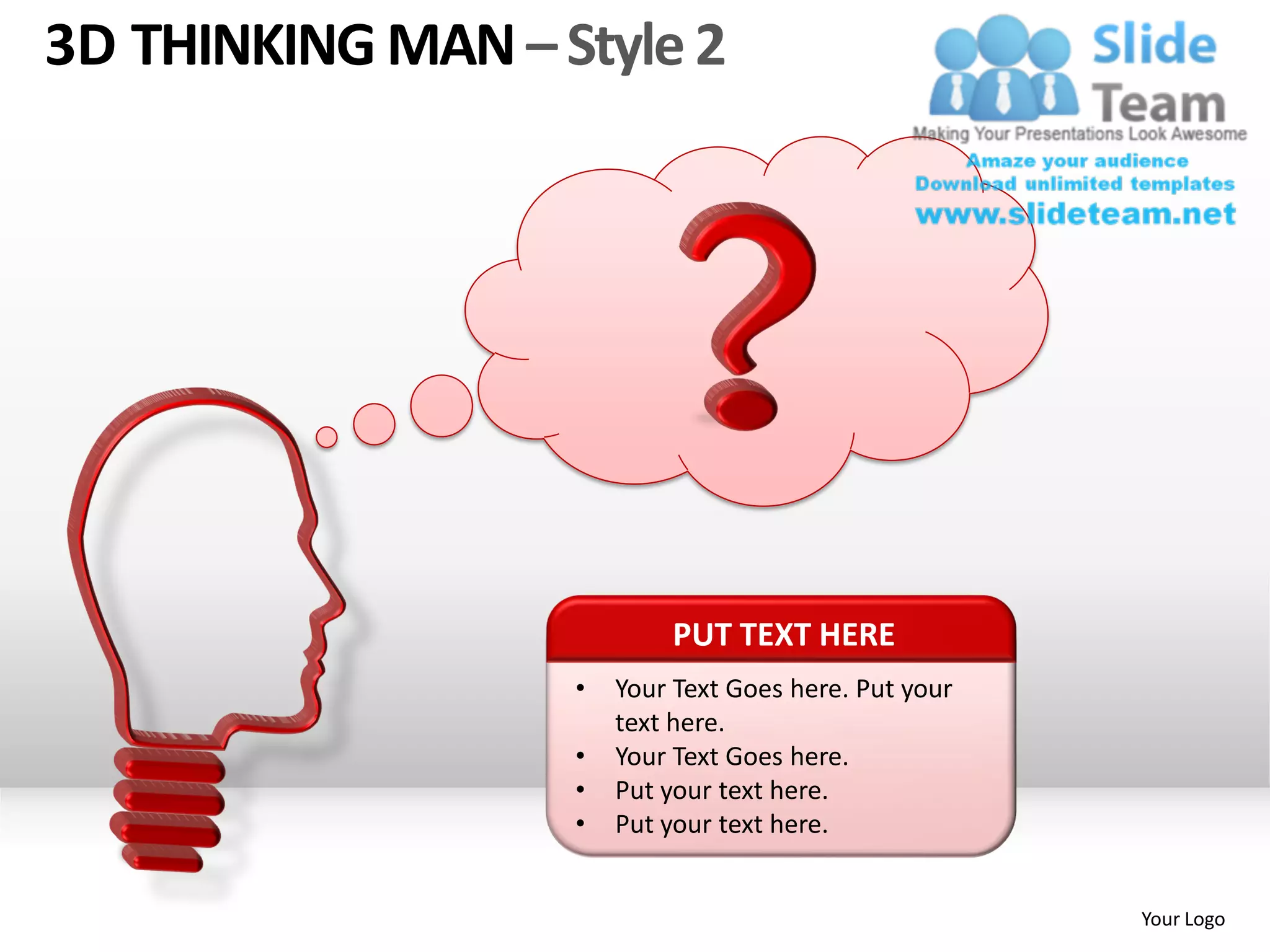 3d thinking man style 2 powerpoint presentation slides ppt templates | PDF