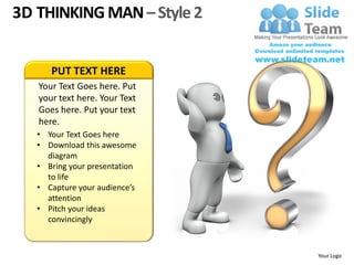 3d thinking man style 2 powerpoint presentation slides ppt templates | PDF