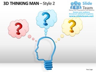 3d thinking man style 2 powerpoint presentation slides ppt templates | PDF