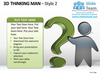 3d thinking man style 2 powerpoint presentation slides ppt templates | PDF