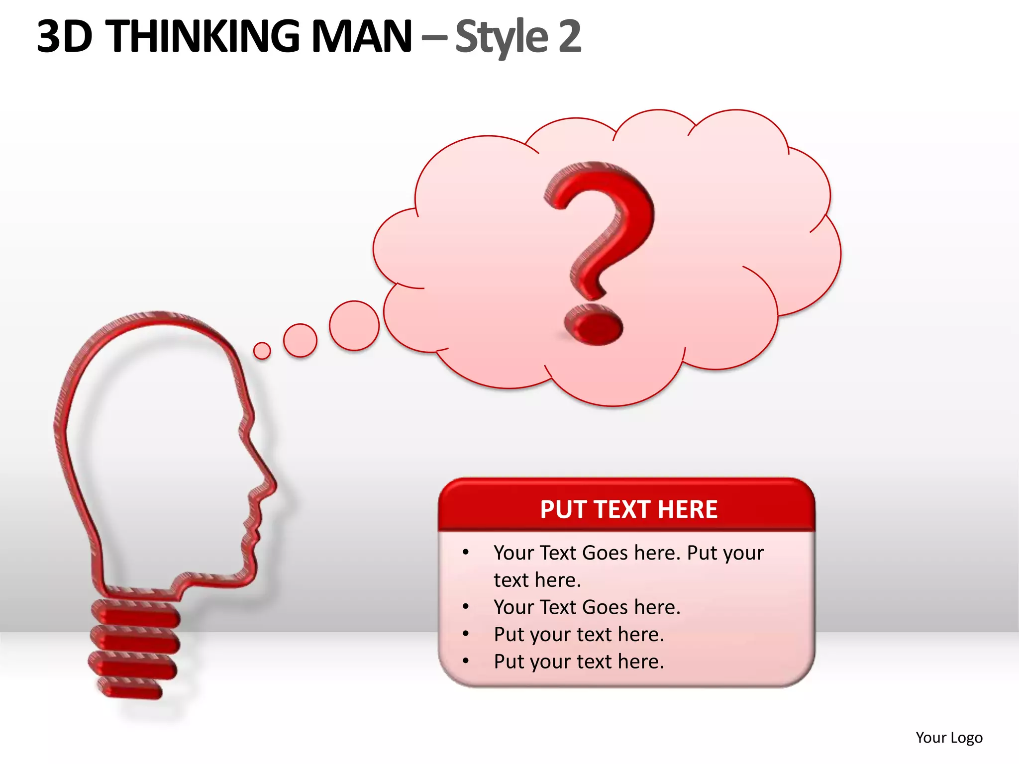 3d thinking man style 2 powerpoint presentation templates | PPTX