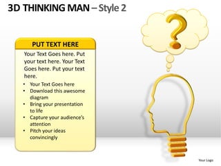 3d thinking man style 2 powerpoint presentation templates | PPTX