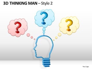3d thinking man style 2 powerpoint presentation templates | PPTX