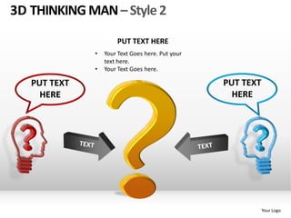 3d thinking man style 2 powerpoint presentation templates | PPT