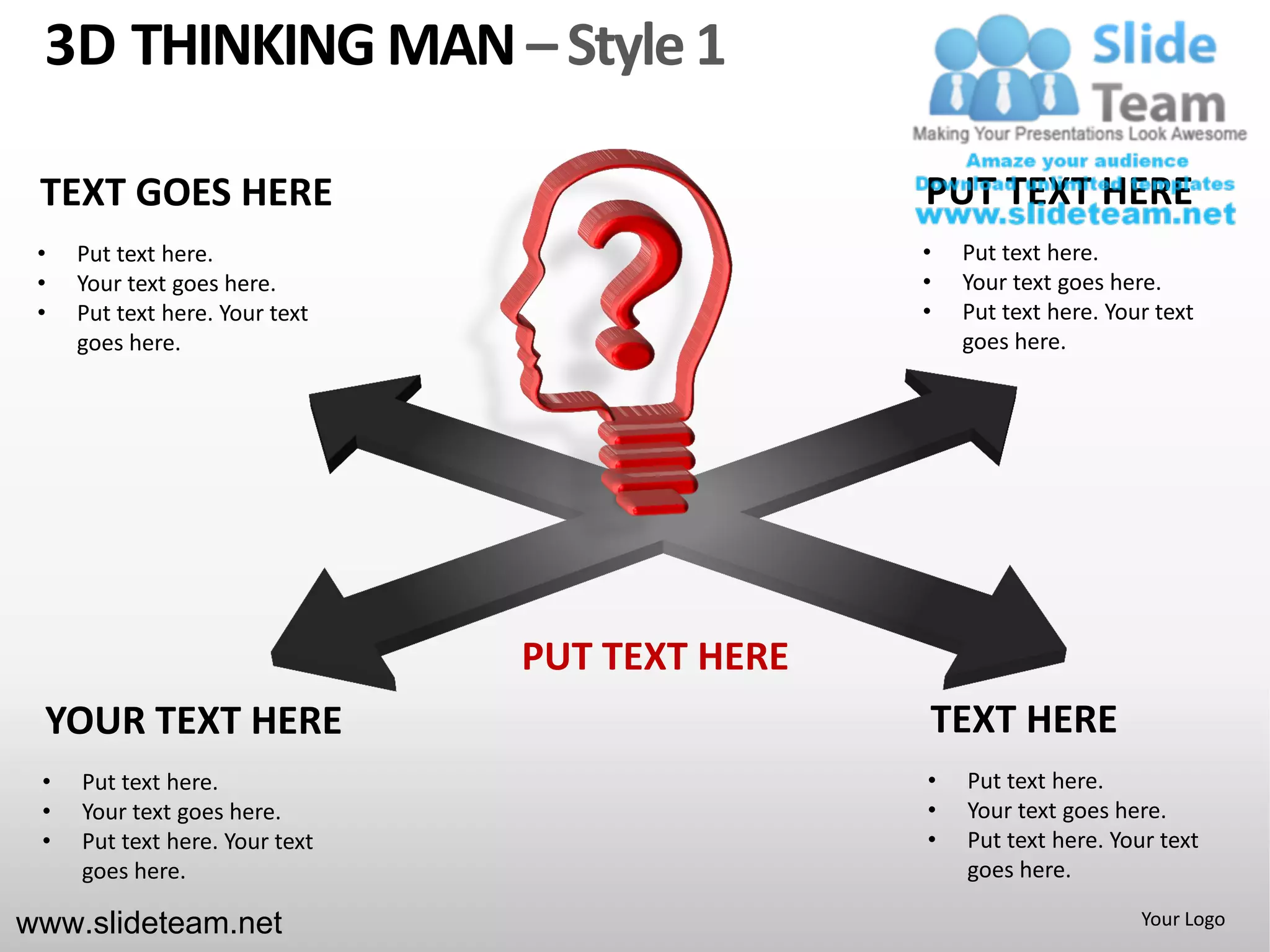 3d thinking man style design 1 powerpoint ppt slides. | PDF