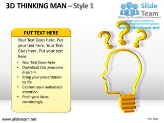 3d thinking man style design 1 powerpoint ppt slides. | PDF