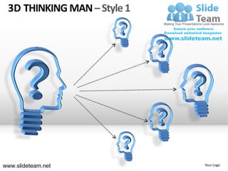3d thinking man style design 1 powerpoint ppt templates. | PPT