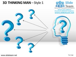 3d thinking man style design 1 powerpoint ppt templates. | PPT