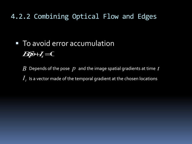 3d tracking : chapter4 natural features, model-based tracking | PPTX