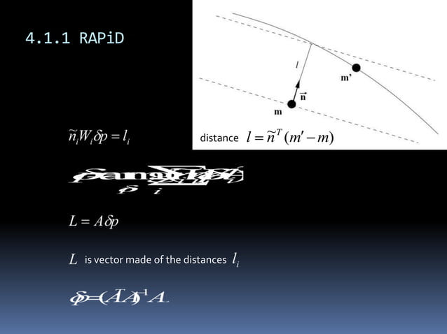 3d tracking : chapter4 natural features, model-based tracking | PPTX