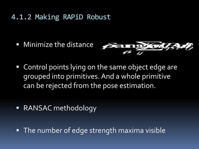 3d tracking : chapter4 natural features, model-based tracking | PPTX