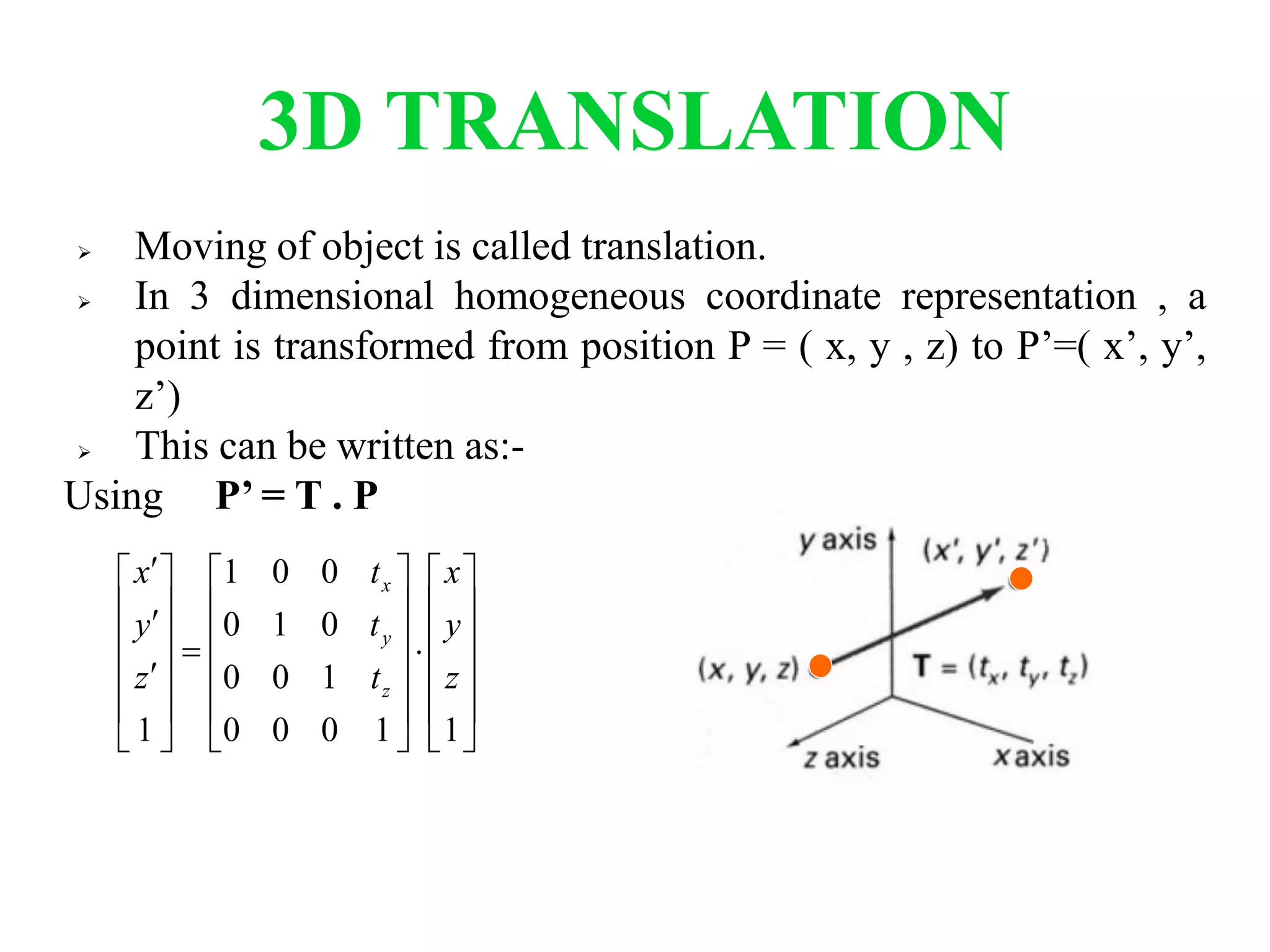3d transformation computer graphics | PPTX