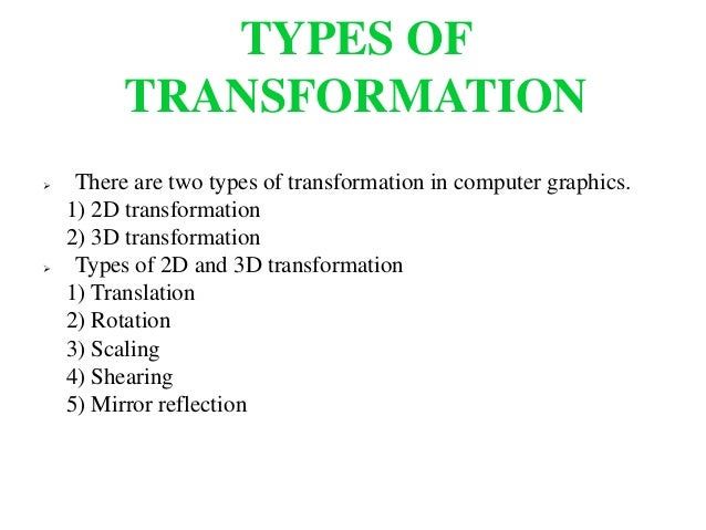 3d Transformation Computer Graphics 3d Transformation Computer Graphics