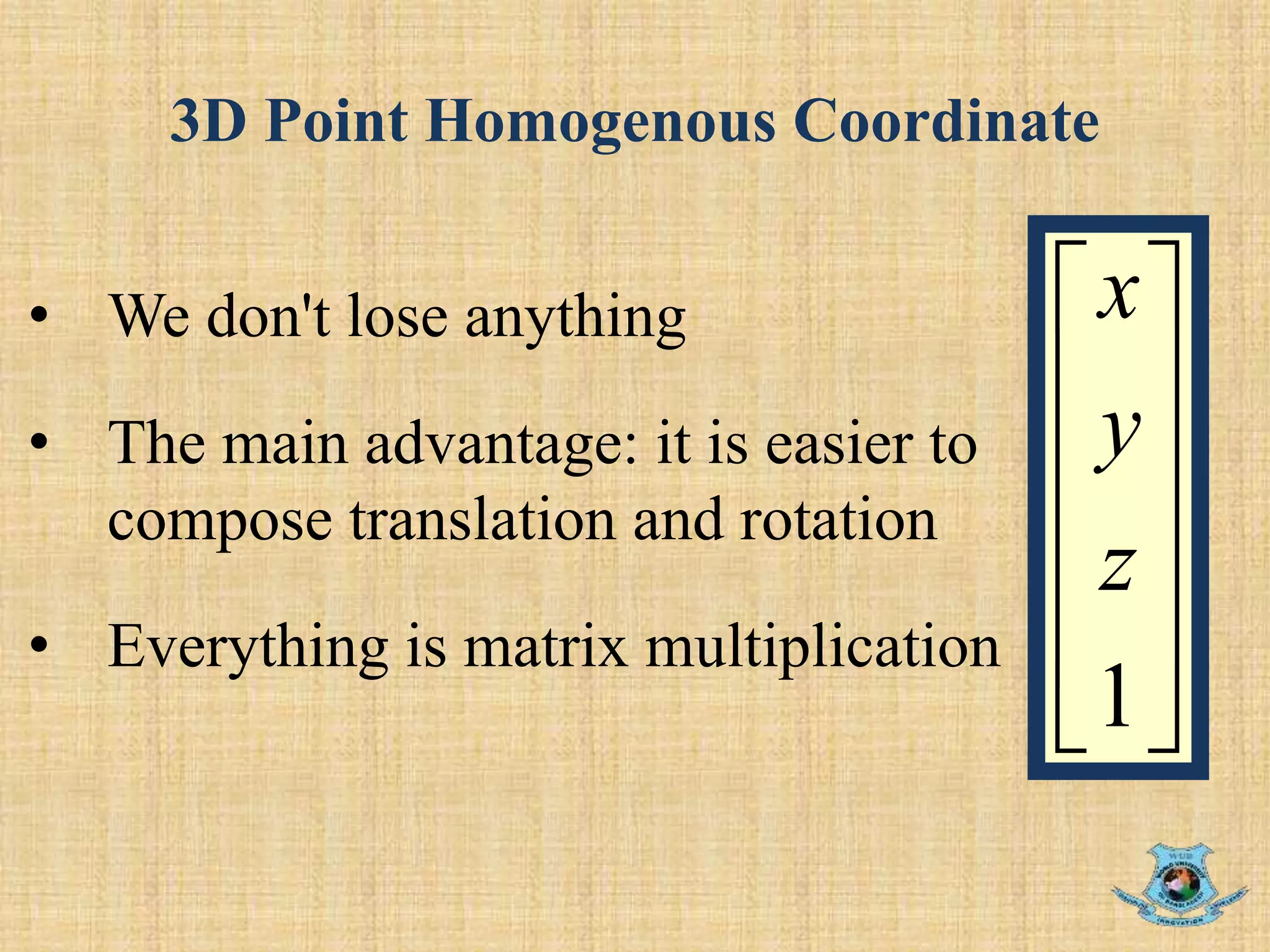 3D Transformation in Computer Graphics | PPTX
