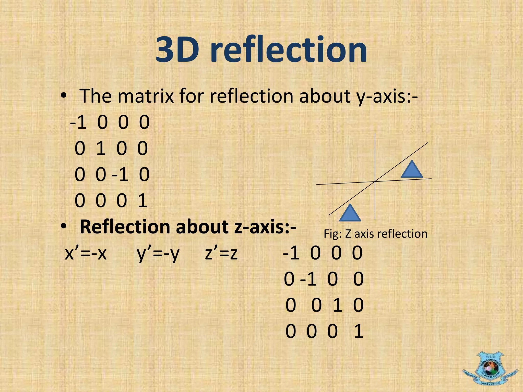 3D Transformation in Computer Graphics | PPTX