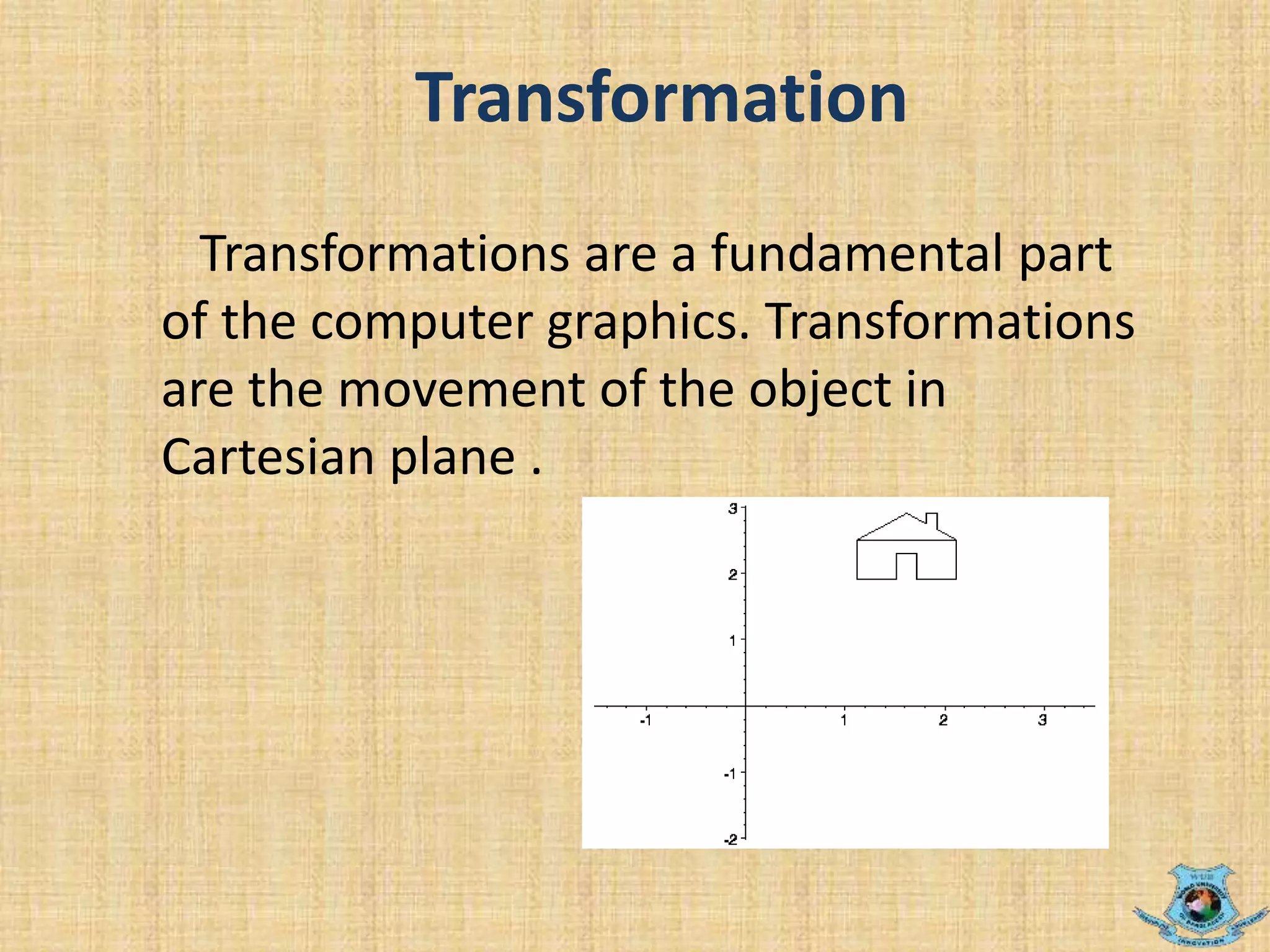 3D Transformation in Computer Graphics | PPTX