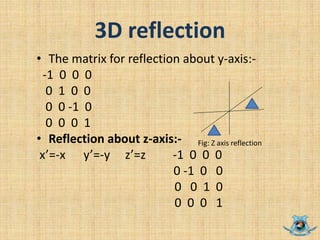 3D Transformation in Computer Graphics | PPTX
