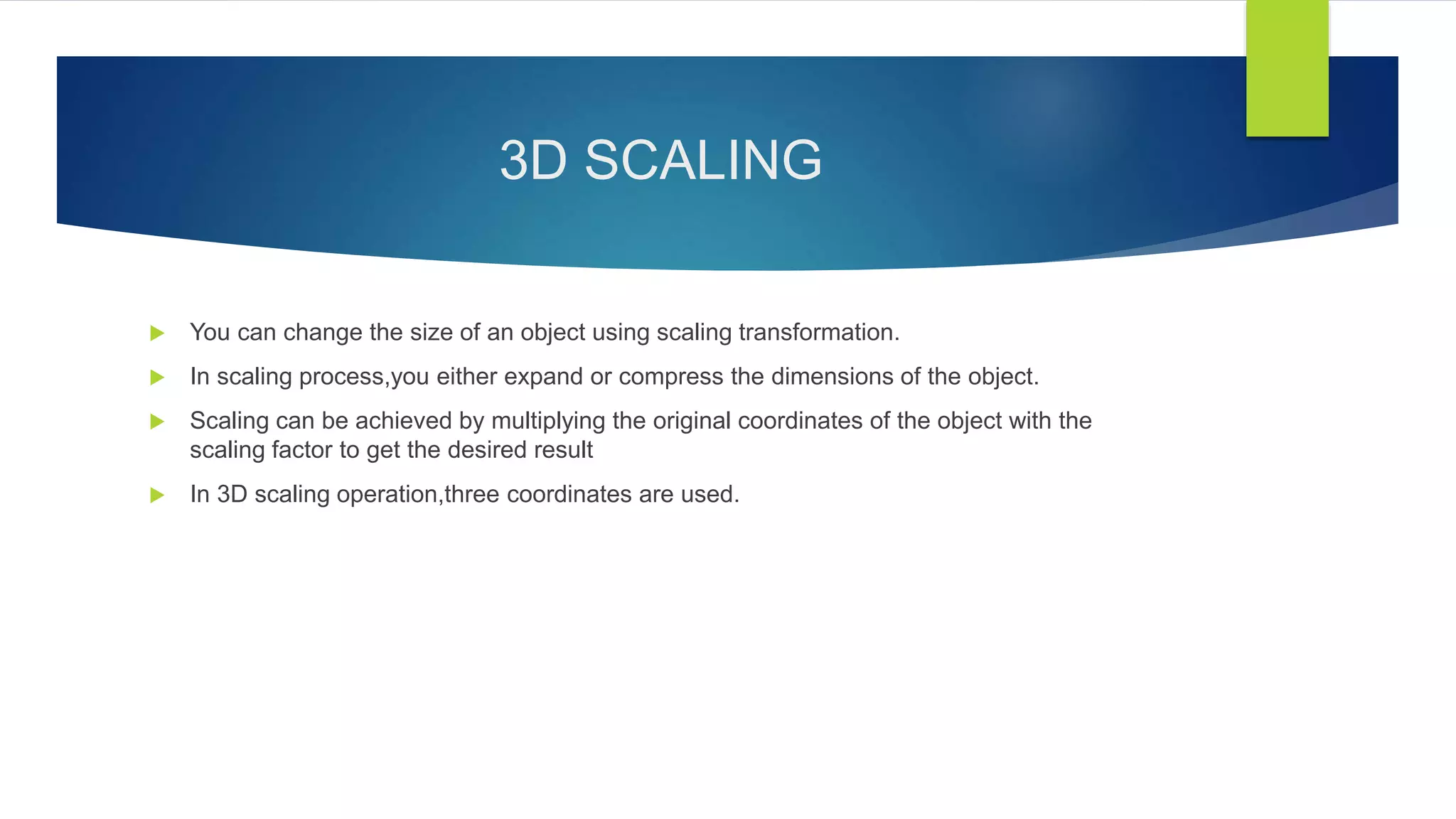 3 d transformation | PPTX