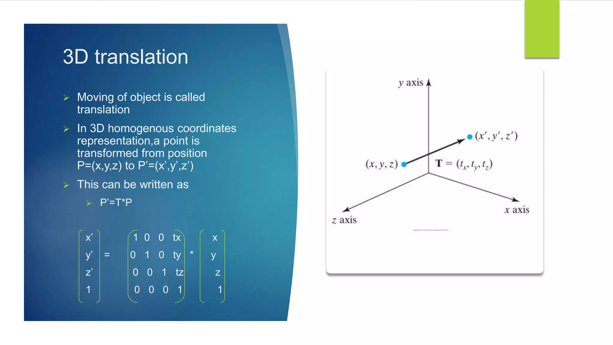 3 d transformation | PPTX