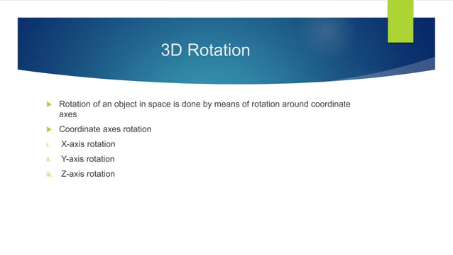 3 d transformation | PPTX