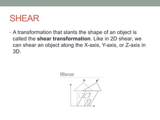 3D TRANSFORMATION: MATRIX REPRESENTATION | PPTX | 3-D Graphics ...