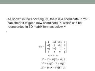 3D TRANSFORMATION: MATRIX REPRESENTATION | PPTX | 3-D Graphics ...