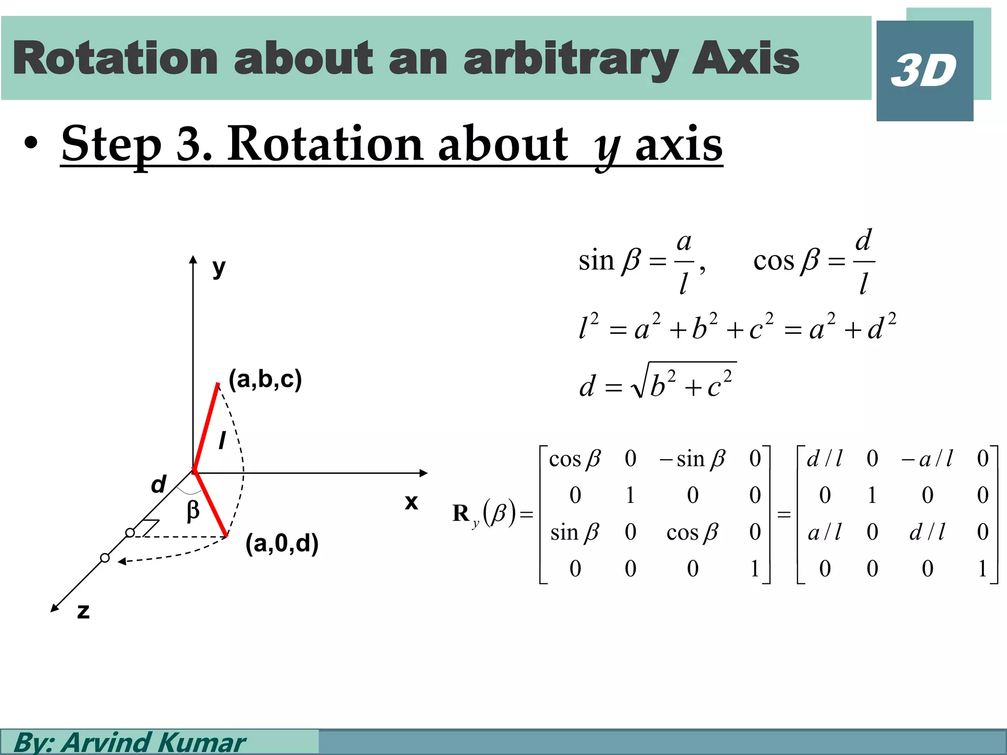 3 d transformation Rotation | PPTX