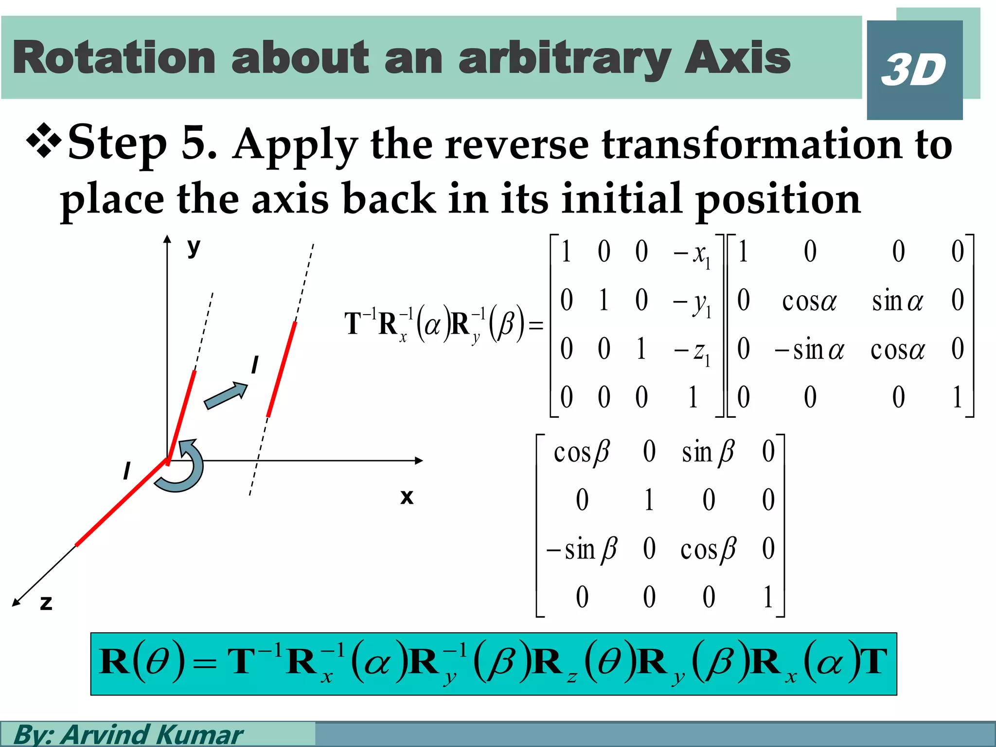 3 d transformation Rotation | PPTX