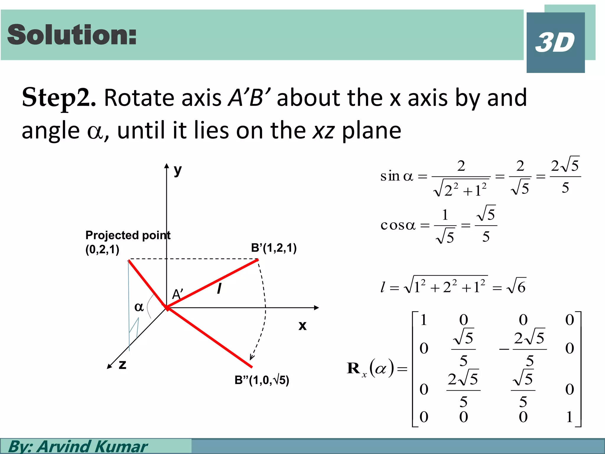 3 d transformation Rotation | PPTX