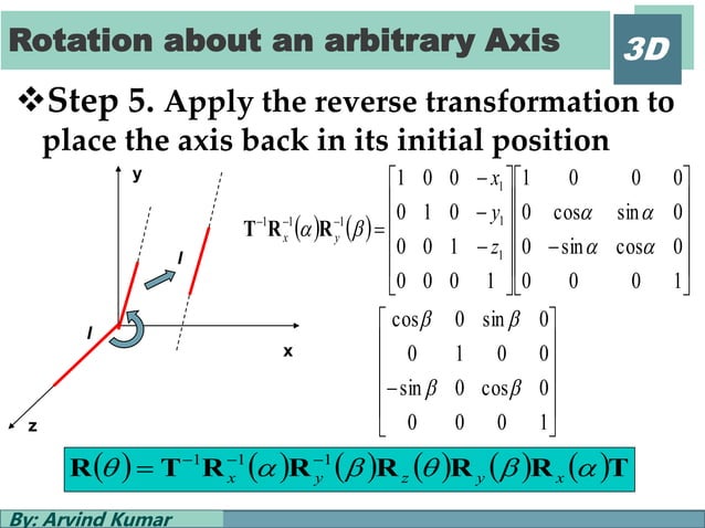 3 d transformation Rotation | PPTX