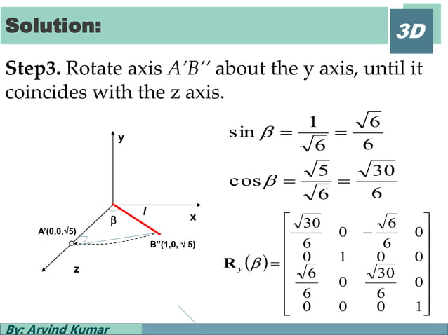 3 d transformation Rotation | PPTX