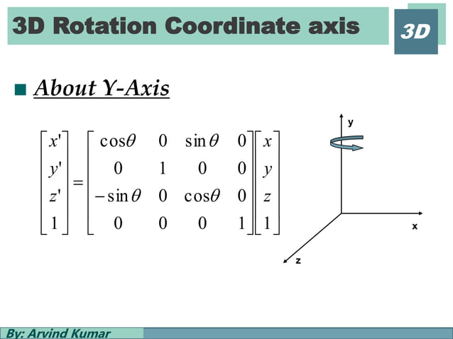 3 d transformation Rotation | PPTX