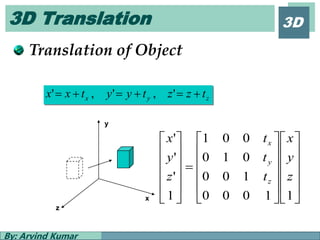 3 D transformation translation, scaling | PPTX