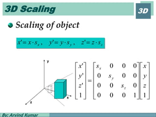 3 D transformation translation, scaling | PPTX