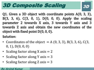 3 D transformation translation, scaling | PPTX